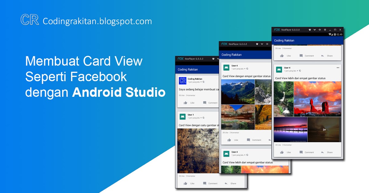 Membuat Card View Seperti Facebook dengan Android Studio ~ CODING ...