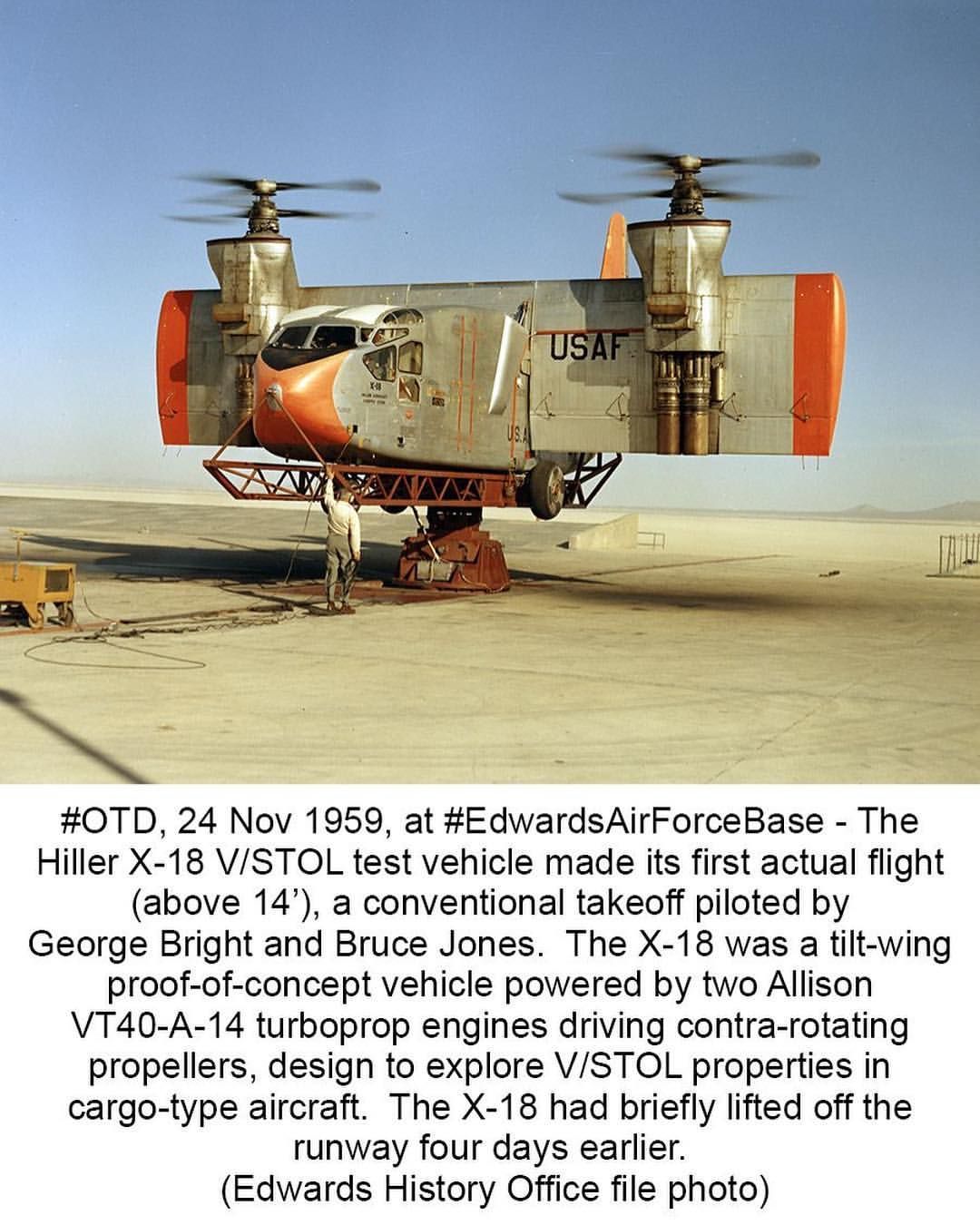 SI VIS PACEM, PARA BELLUM: L'Hiller X-18 era un convertiplano sperimentale