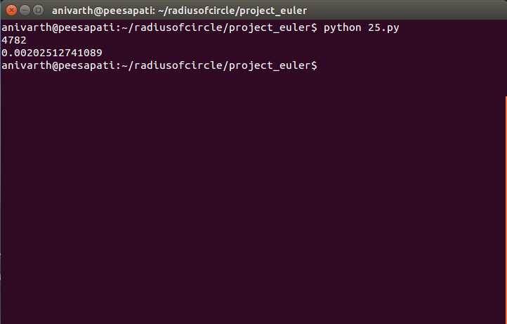Problem 25 Project Euler Solution With Python