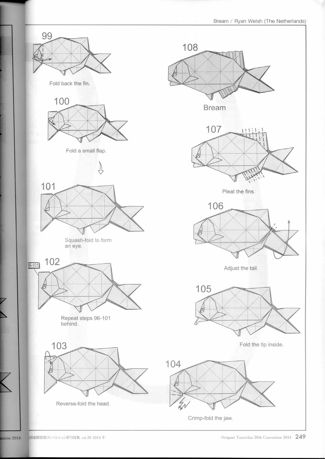Diagram Bream Fish-Ryan Welsh - Ruby Book Origami