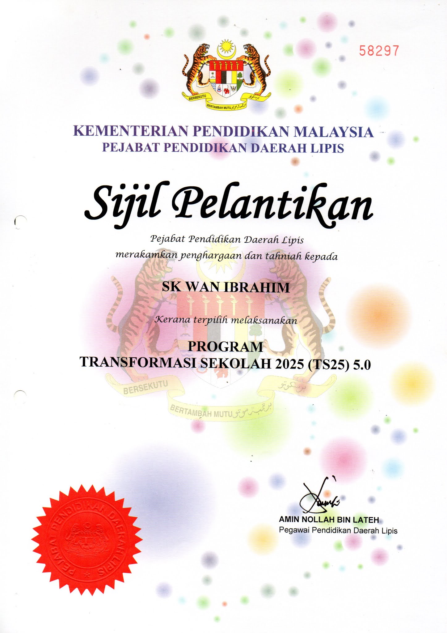 SK Wan Ibrahim: Program Transformasi Sekolah 2025 (TS25)