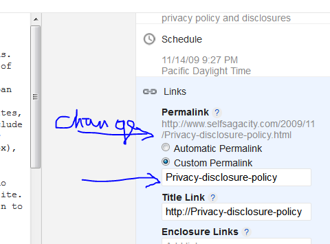 How to Change Permanent Link URL on Blogger Posts