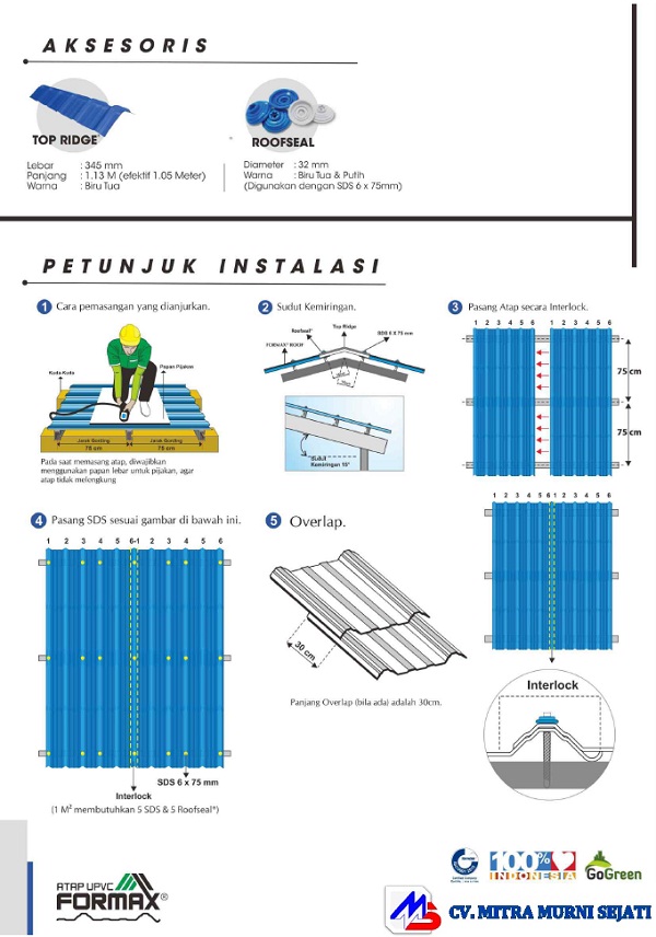 ATAP SKYROOF: ATAP UPVC FORMAX