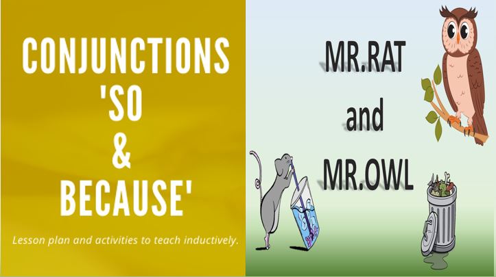 Conjunctions (so and because') - A Lesson plan and activities to teach ...