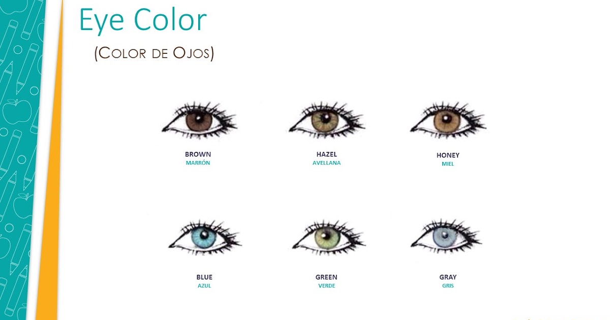 INGLÉS. VOCABULARY. EYE COLOR (COLOR DE OJOS)