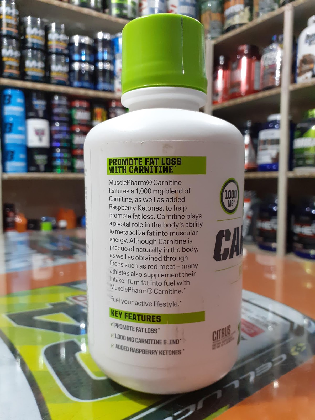 Muscle Pharm Carnitine Core Liquid Diet Supplement, Citrus, 30 Servings ...