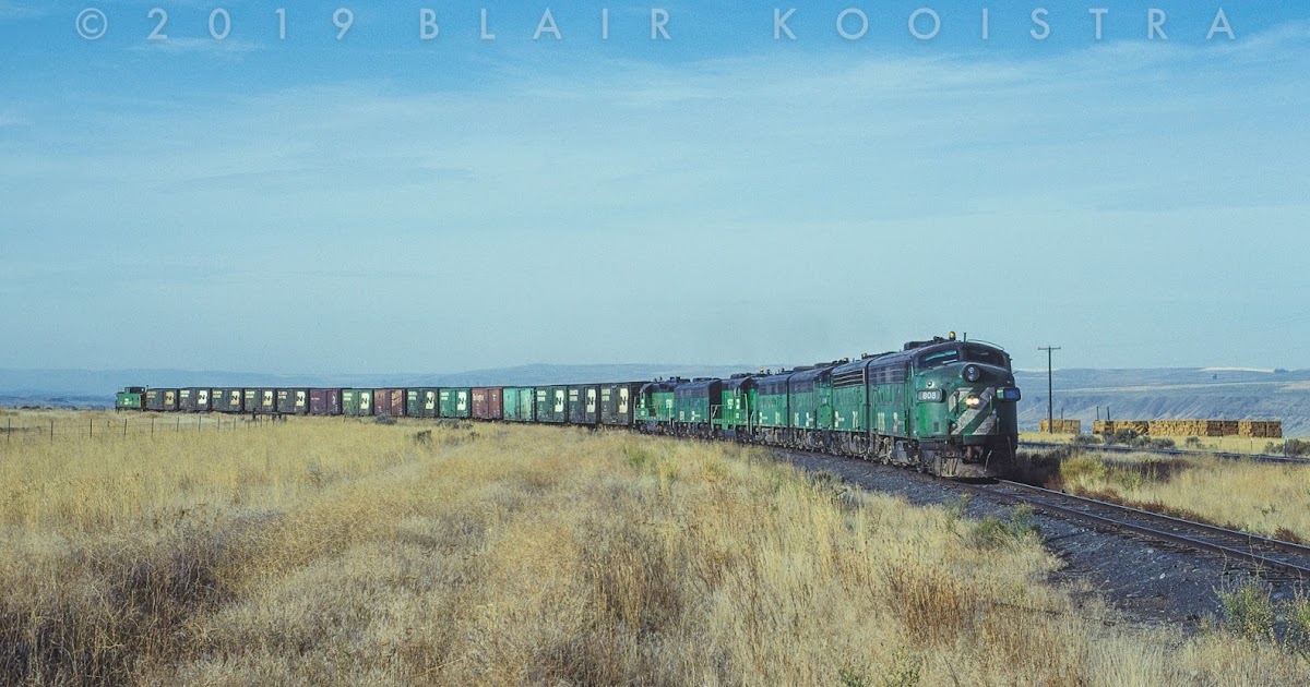 Big Bend Railroad History: BN Train At Cement