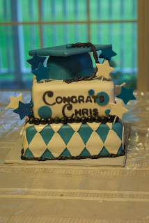 Country Cupboard Cakes: Blue & White Graduation Cake