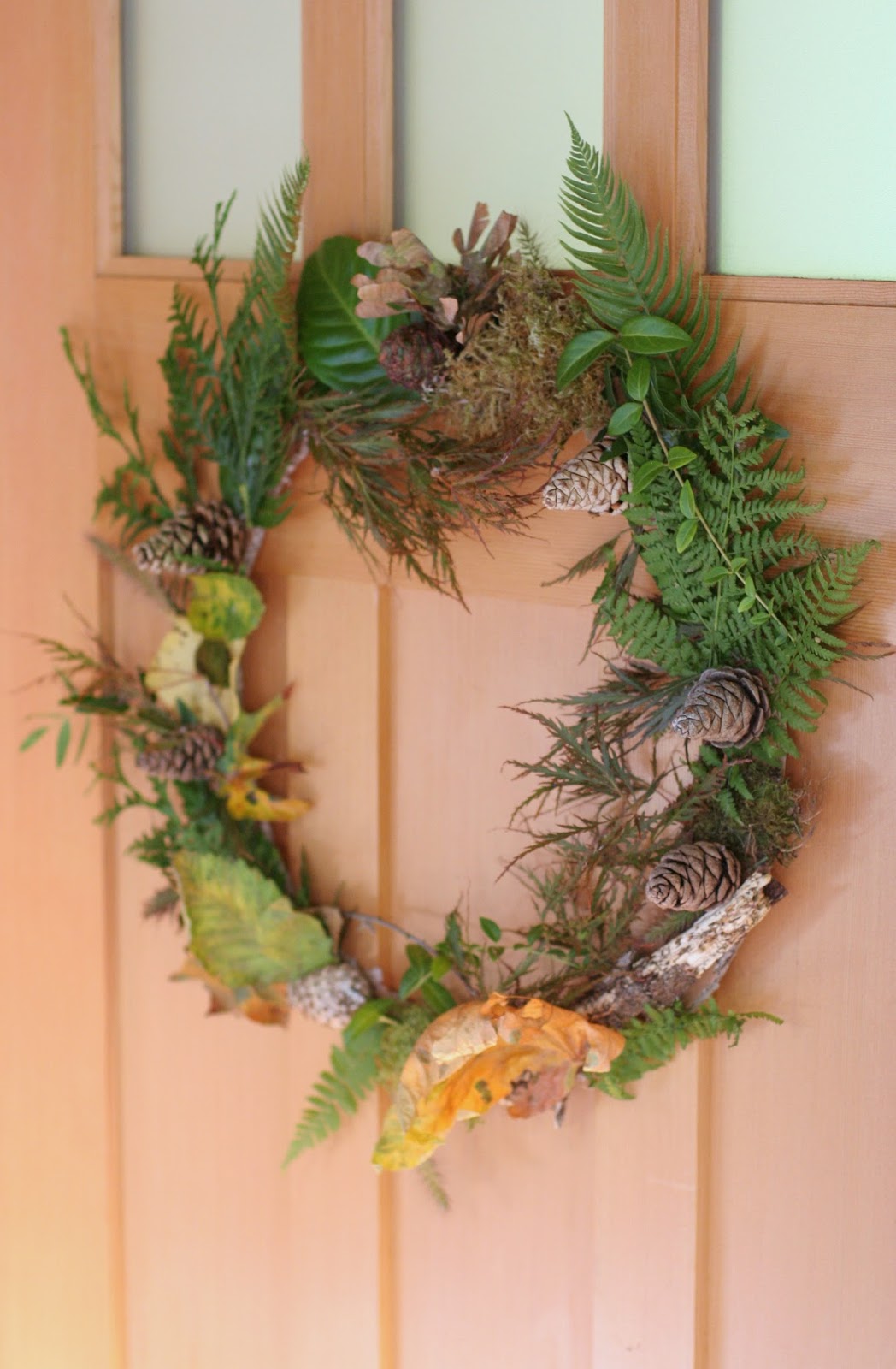 Kid-Made Fall Nature Wreath