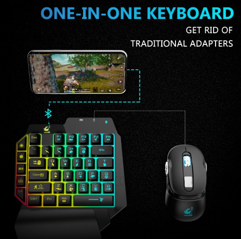FREE WOLF G11 Gaming Keyboard One-handed Throne Keyboard Converter ...
