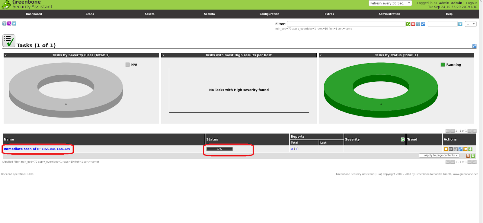 Scanning Vulnerabilities with OpenVAS Vulneability Scanner