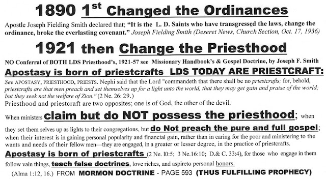 Book of Mormon Speaks from the Dust: LDS CHANGED THE ORDINANCES ...