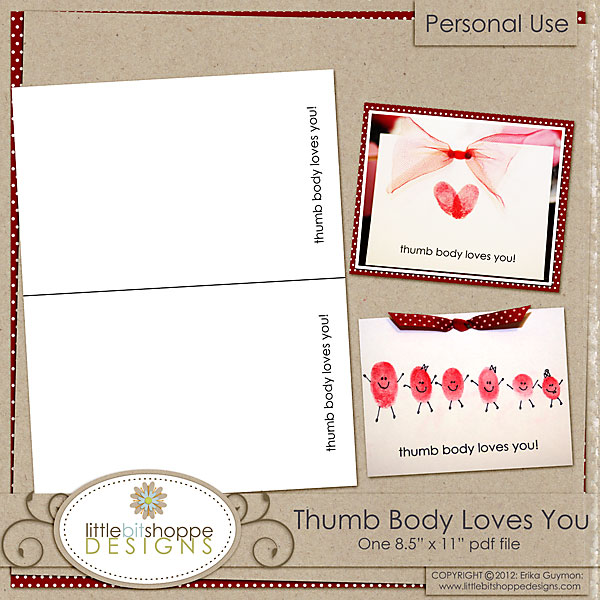 Little Bit Shoppe Blog: Thumb Body Loves You Download