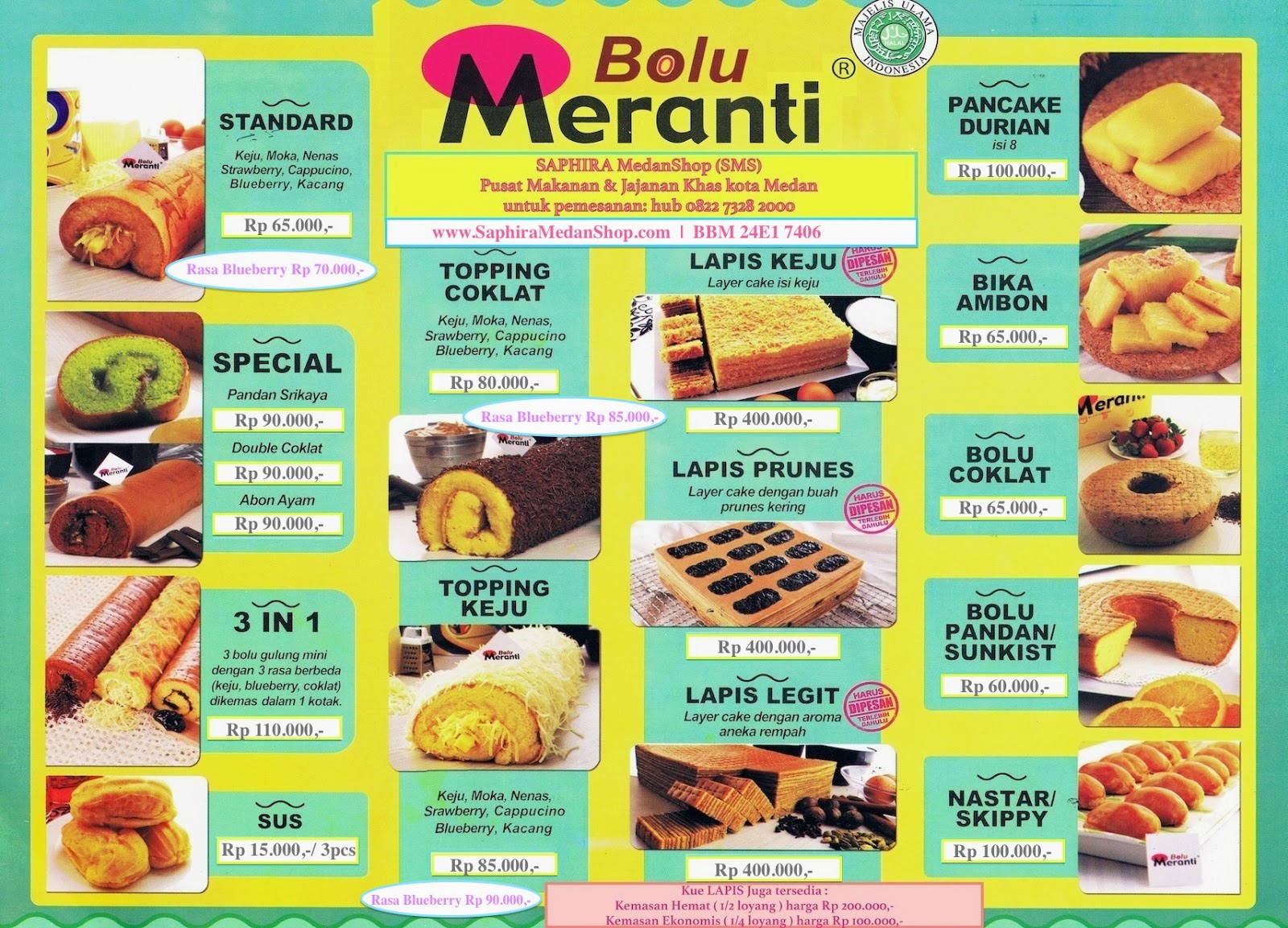 Saphira Medan Shop (SMS): Olshop Jual Bolu Gulung Meranti Asli Medan