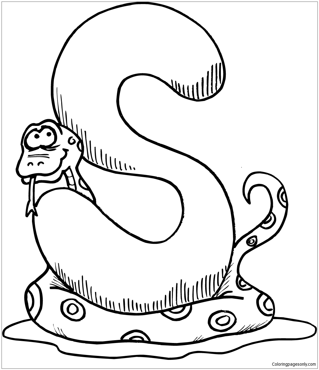 S Coloring Page ~ Coloring Print