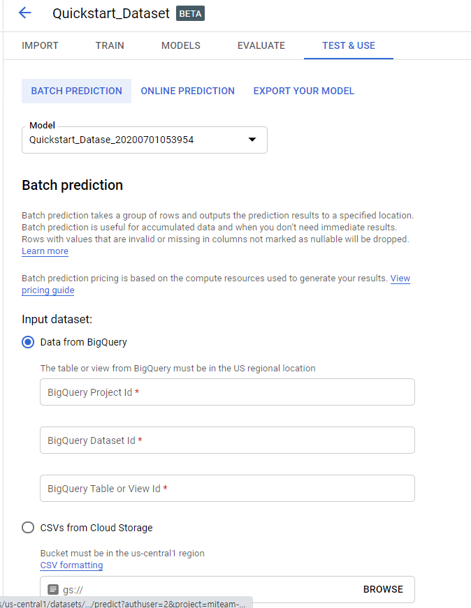구글 클라우드(Google Cloud) AutoML Tables 사용 방법