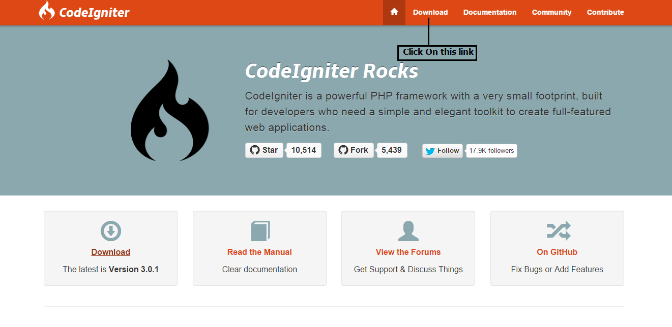 Codeigniter Installation Info