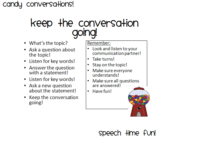 Candy Conversations! - Speech Time Fun: Speech and Language Activities