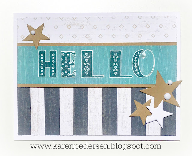 Karen Pedersen: Hello Card and FREE Stamp Sets