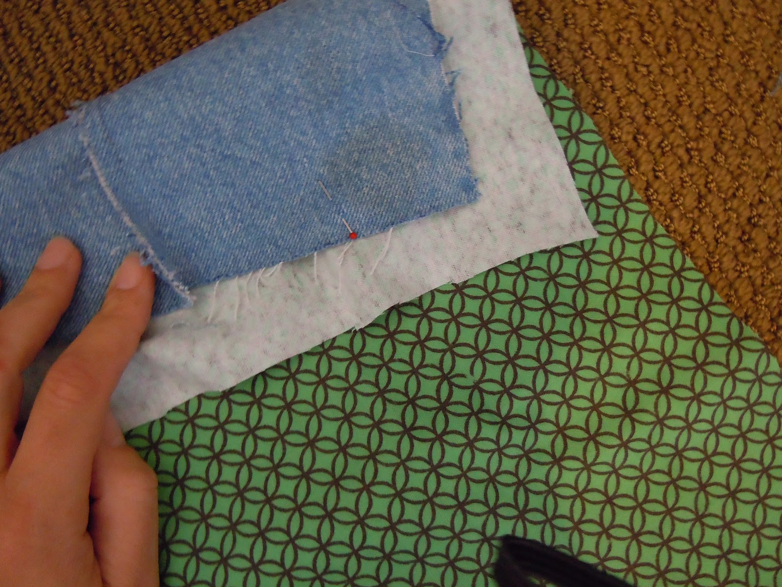 Caught my Fancy: Upcycled Jean Rag Quilt