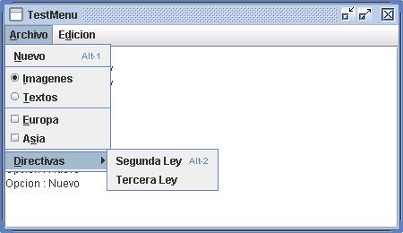 Menu en Swing Java - Codigo ejemplo (12.01.00) ~ El diario de un Developer