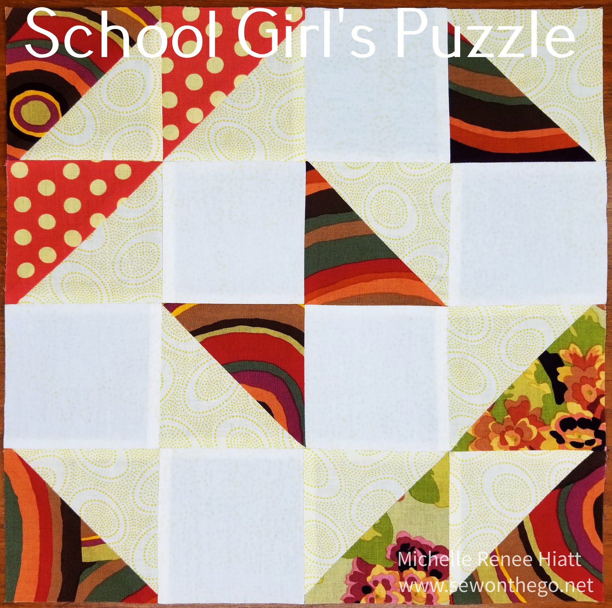 Quilt Block Mania - School Girl's Puzzle