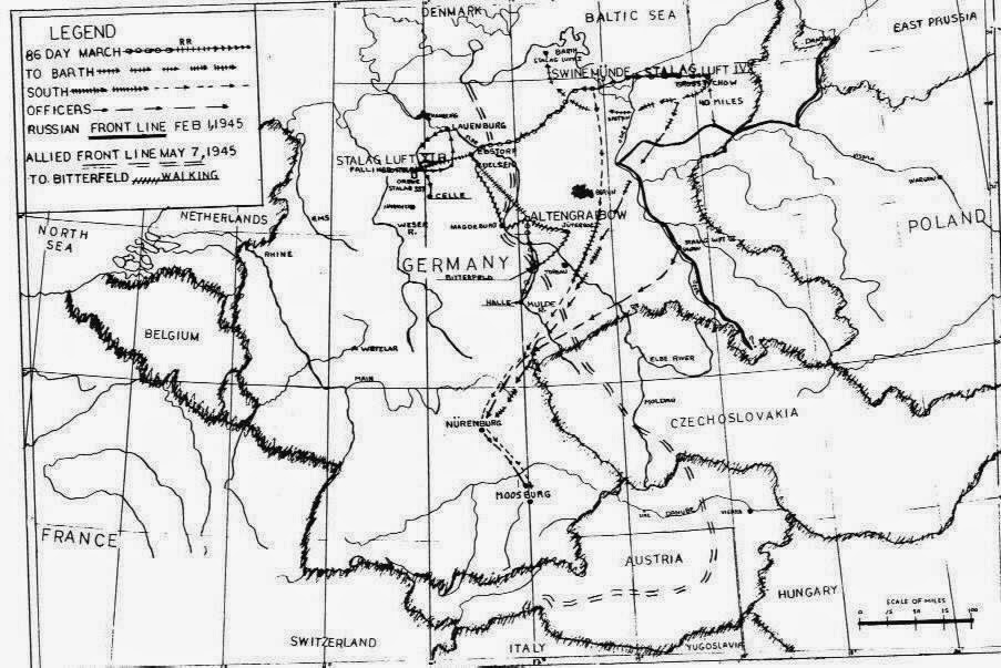 World War II Prisoners of War: Death march routes