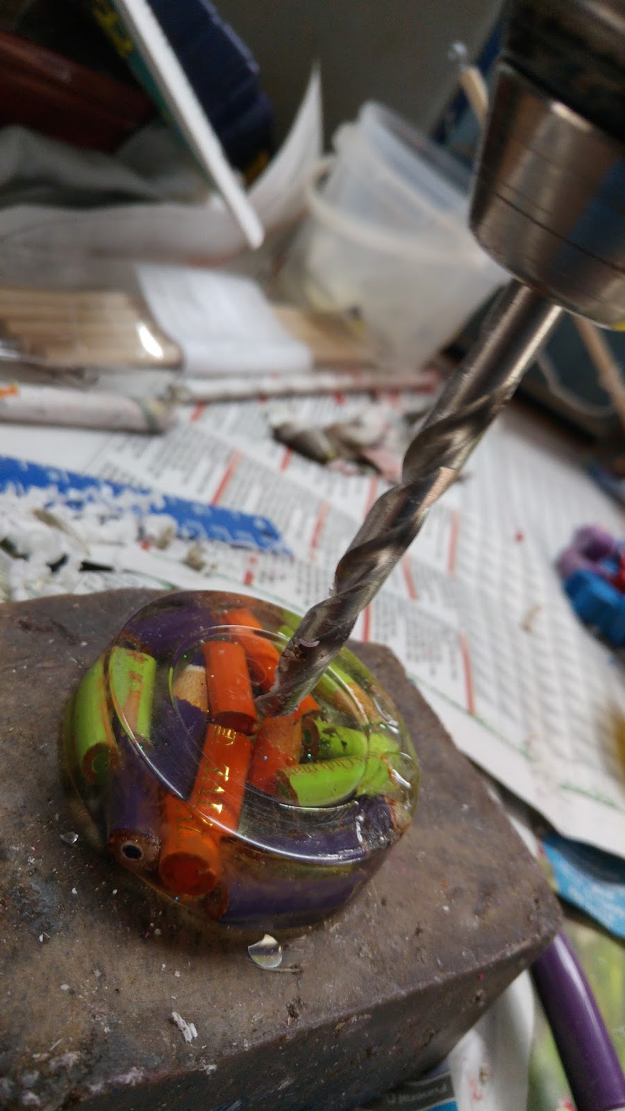 Chronicles of a humpy dweller: Making resin drop spindles