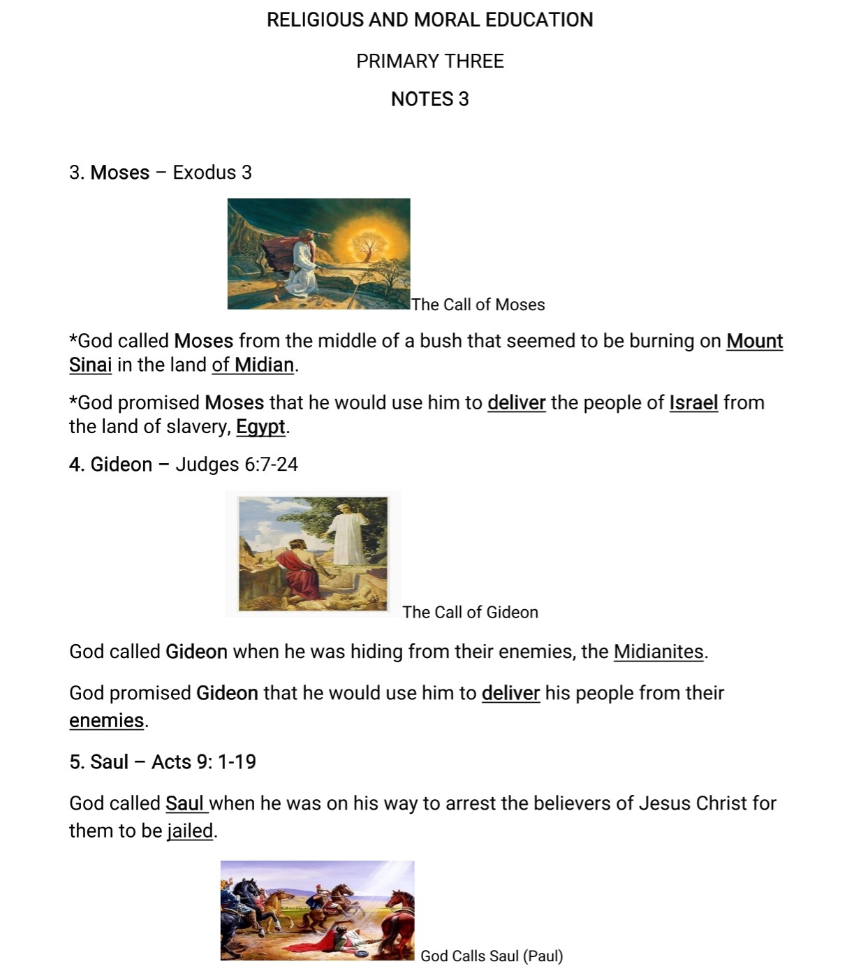 RELIGIOUS & MORAL EDUCATION