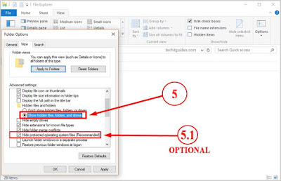View Hidden Files and Folders In Windows 10, 8, 7 With Pics