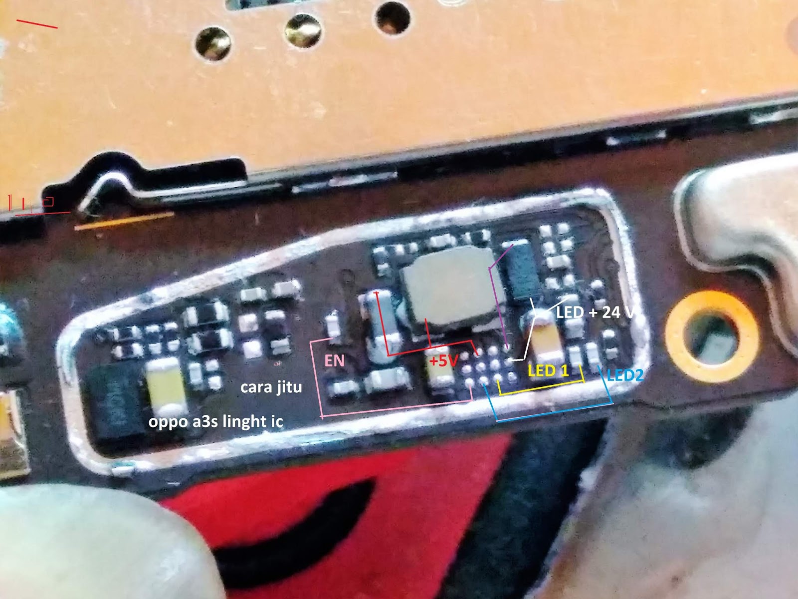 jalur lampu oppo a3s linght ic cph1803 - MEDIATECH ADIREJO