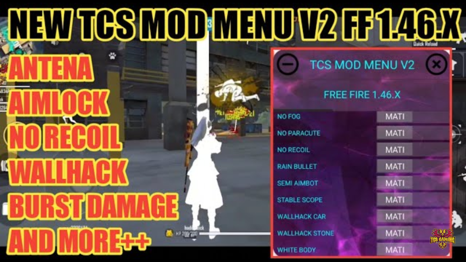 NOVO MOD MENU V2 - AIMBOT, AIMLOCK, NO RECOIL, ANTIBAN ETC