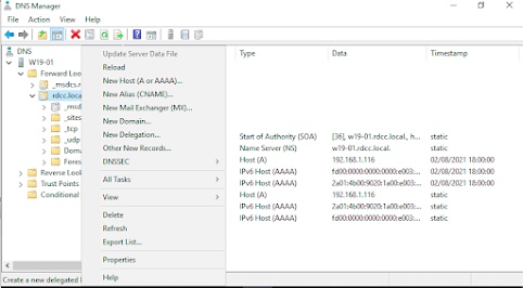 How to create conditional forwarder for a sub domain ( DNS delegation )