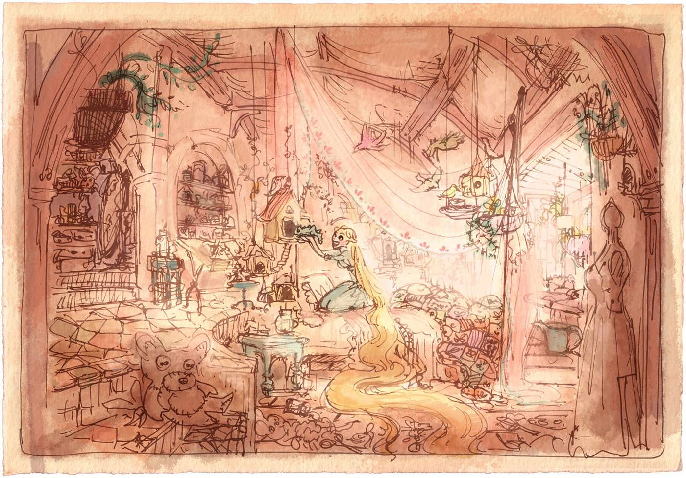 Living Lines Library: Tangled (2010) - Visual Development: Locations