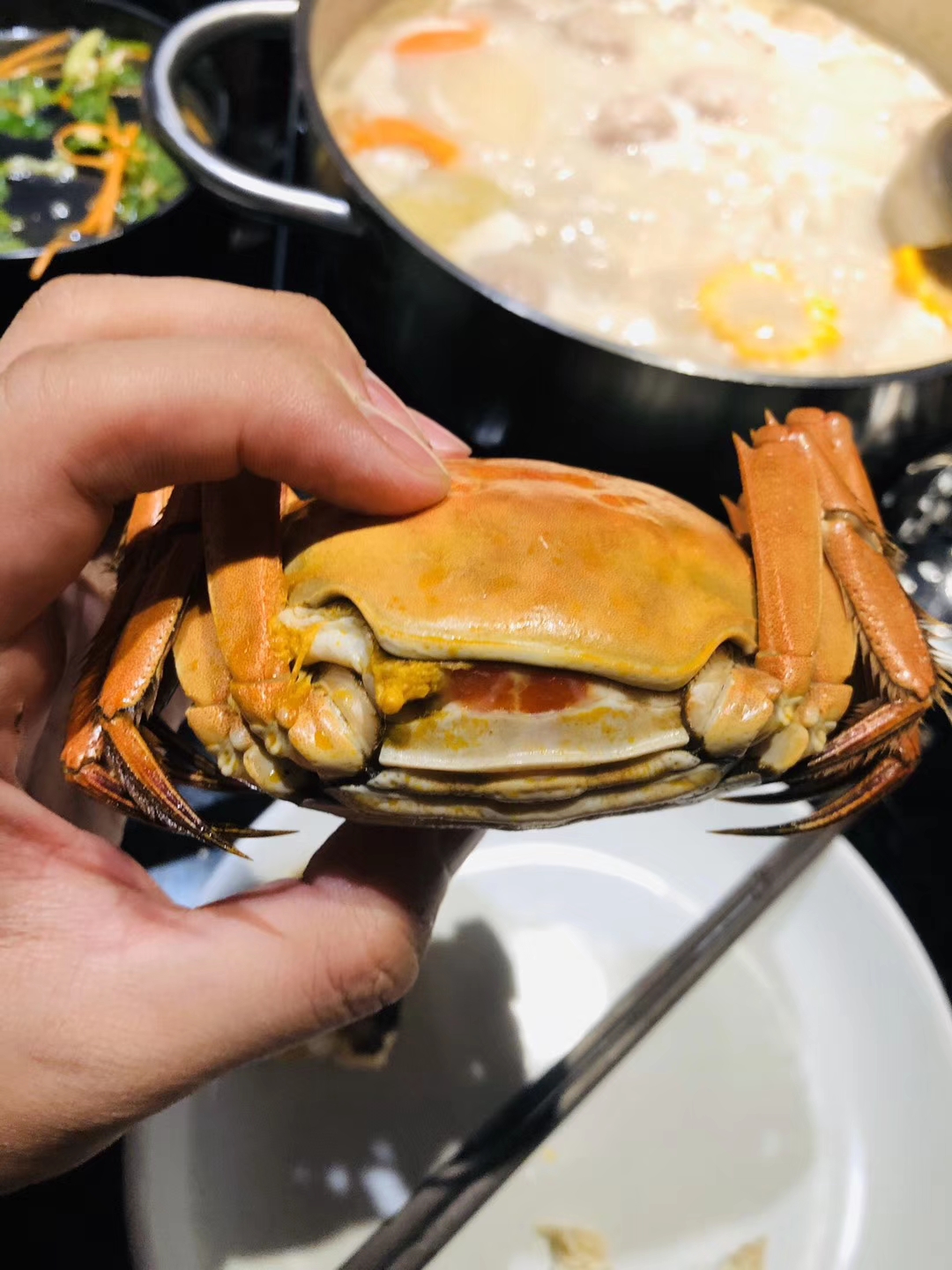 18 pictures of steamed crab