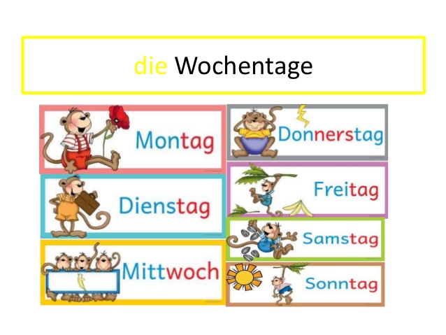 Wochentage, Grundschulunterricht, Grundschule