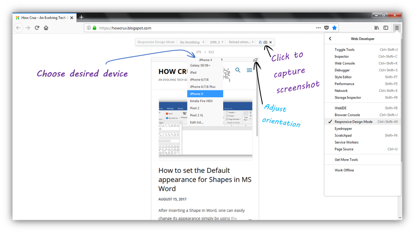 How to Capture Screenshots in Chrome and Firefox Web Browser
