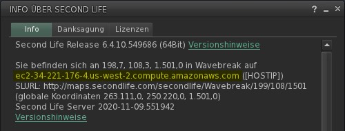 Echt Virtuell: Second Life Server-Updates für die Woche vom 16.11.2020