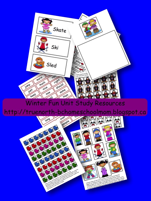 True North: Our Canadian Homeschool: Winter Fun Unit Study Resources ...