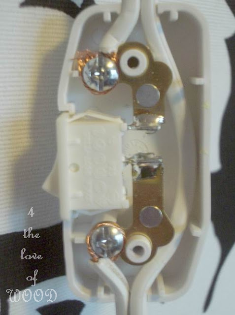 4 the love of wood: SWITCH YOUR LIGHT - cord switch install tutorial