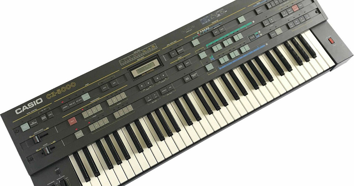 MATRIXSYNTH: 1985 Casio CZ-5000 Vintage Phase-Distortion Digital Synthesizer + Hard Case