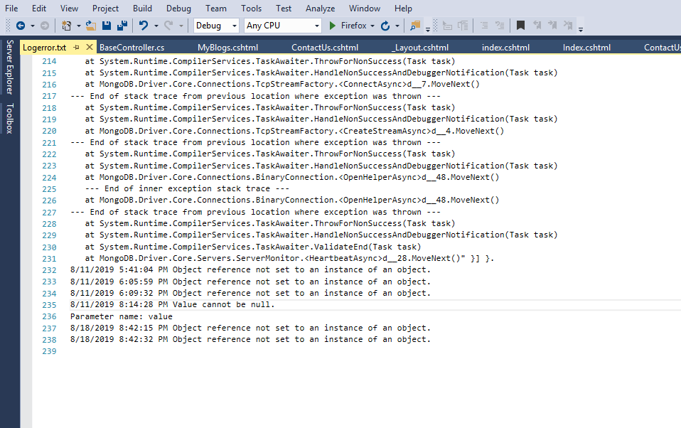 Handling Exceptions in Asp net Mvc using base co...