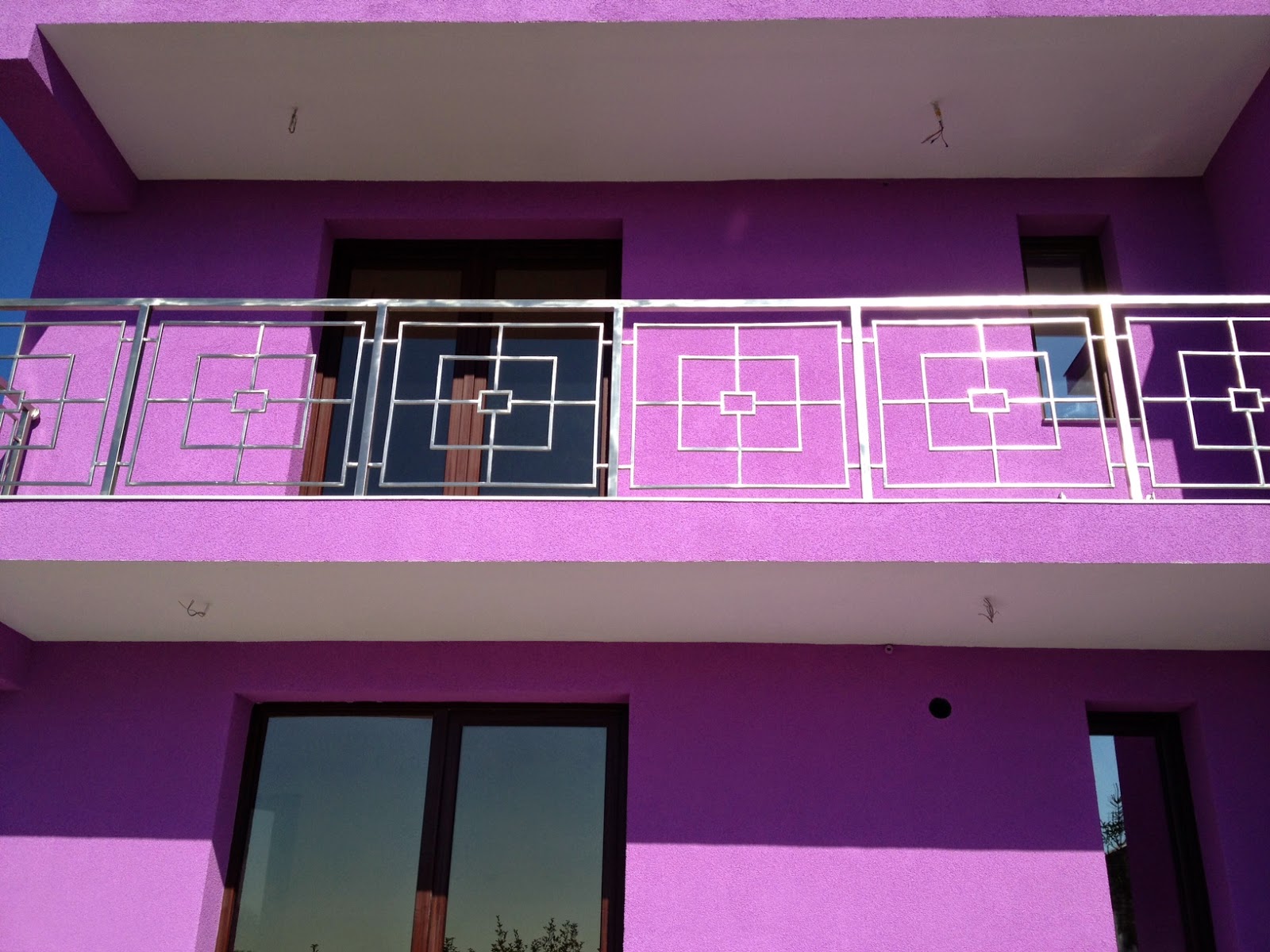 Gard + balcon din teava rectangulara de inox - Zone Inox