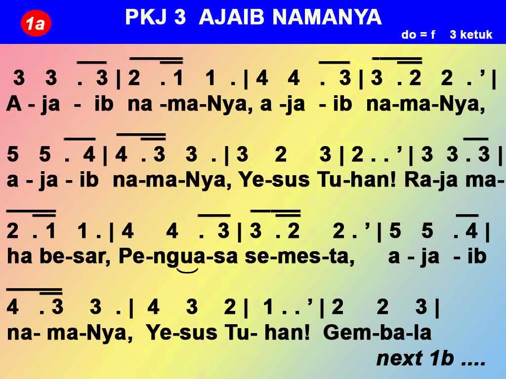 Lagu Gereja Rohani Kristen: Pelengkap Kidung Jemaat. 003. Ajaib Namanya