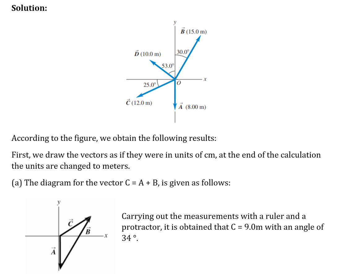 32. For the vectors A and B in Fig. 1.34, use a scale drawing to find ...