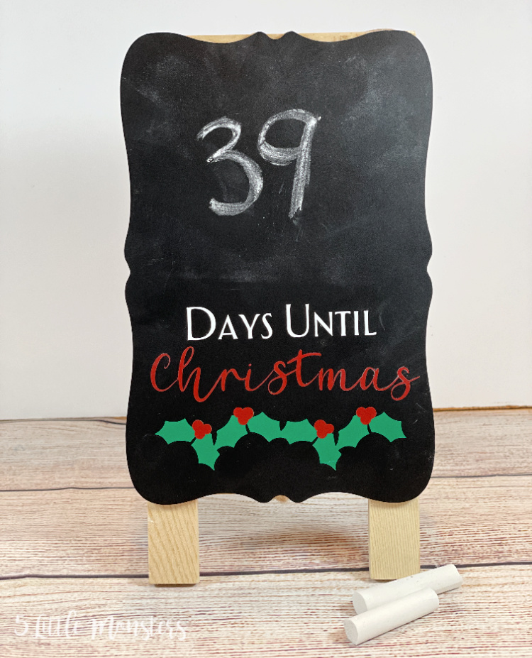 5 Little Monsters: Days Until Christmas Chalkboard