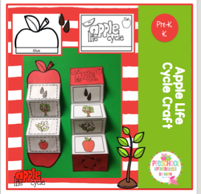 Apple Life Cycle Craft ~ Preschool Printables