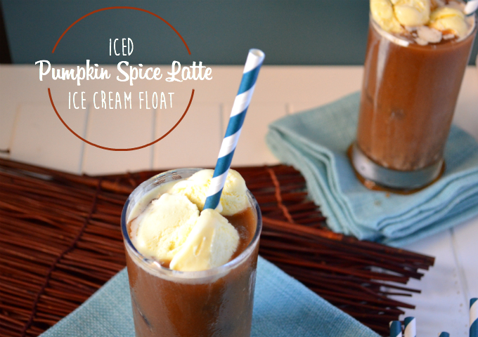 Iced Pumpkin Spice Latte Ice Cream Float | The Redhead's Adventures