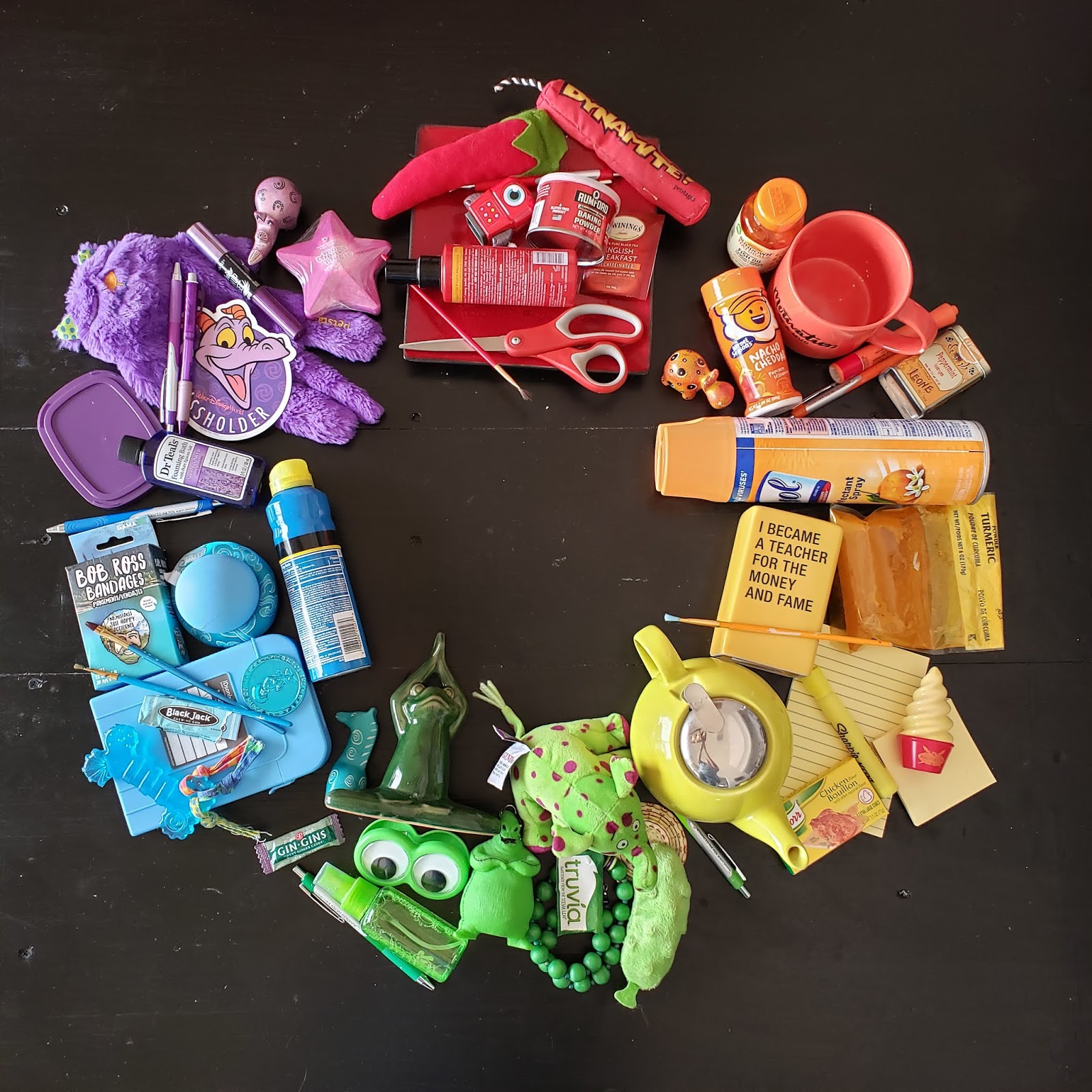 Scribbles: Found Object Color Wheel & Still Life: Week 1 of 2