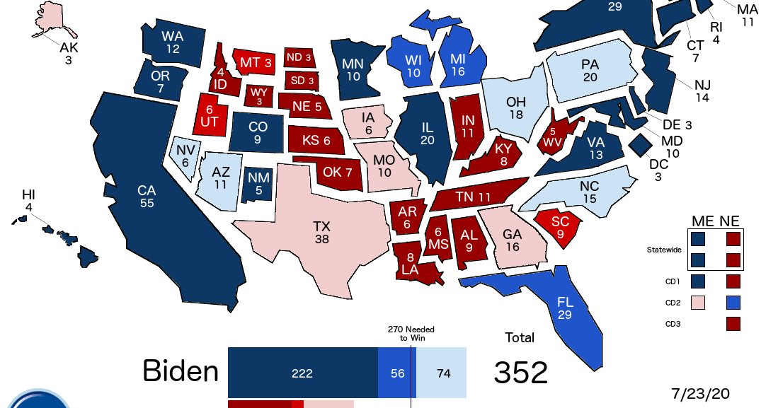 Frontloading HQ: The Electoral College Map (7/23/20)